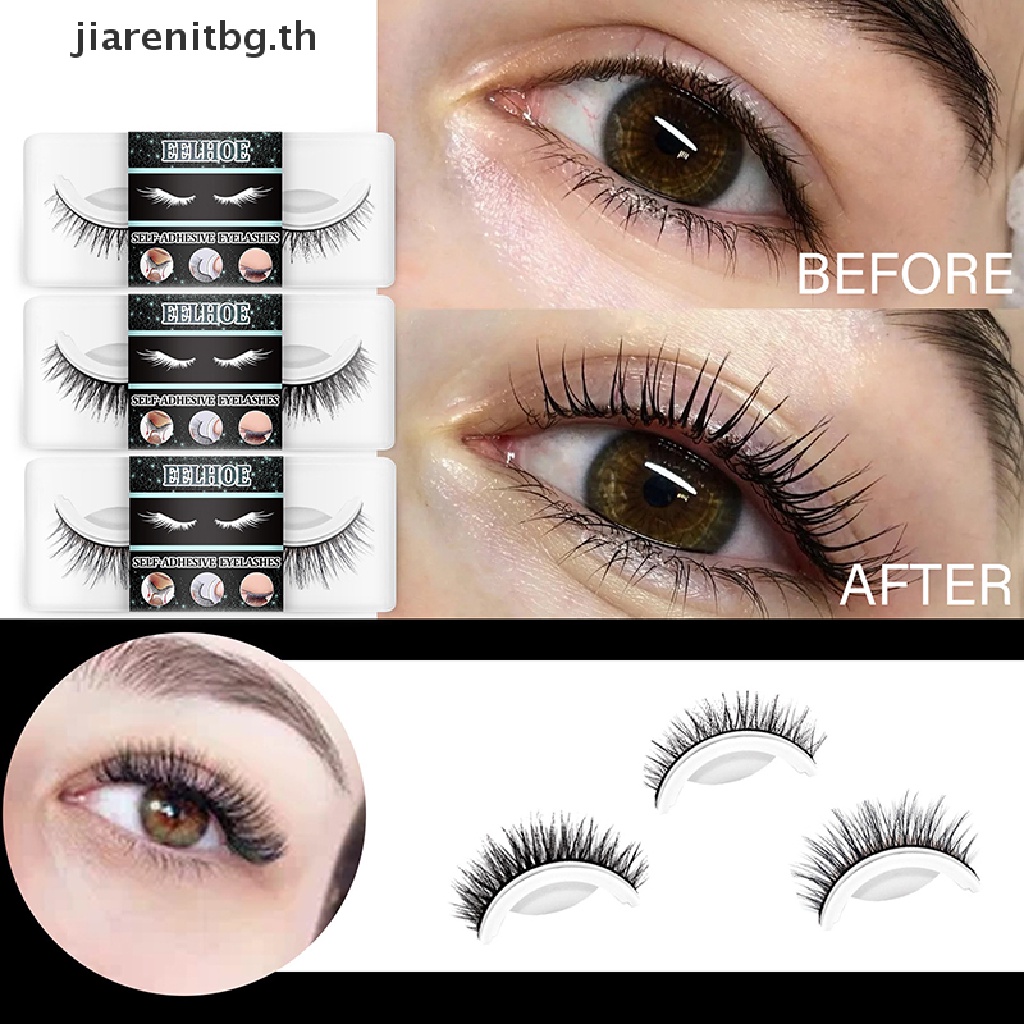 Renbg ขนตาปลอม แบบมีกาวในตัว หลายแบบ ดูเป็นธรรมชาติ ไม่พลิกกลับได้ ...