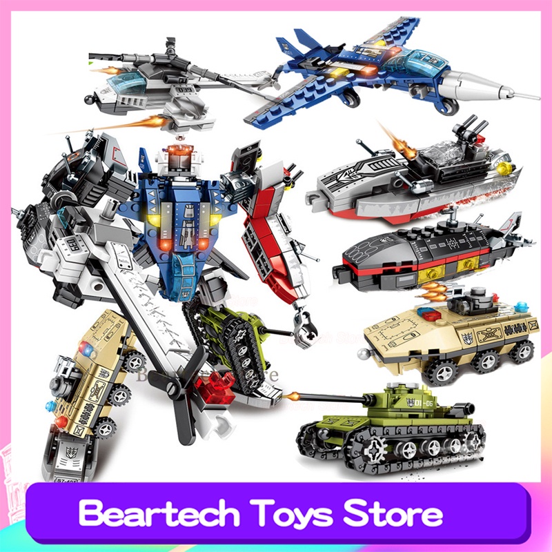 City Compatible Lego TOYS 6in1 Transformation War Robot Building Block ...