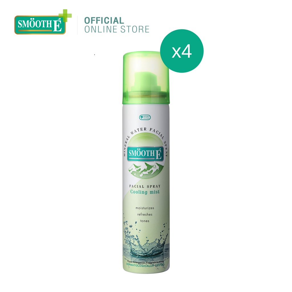 Smooth E สเปรย์น้ำแร่ บริสุทธิ์ธรรมชาติ 100 ส่วนผสมน้ำแร่จาก ฝรั่งเศส ...