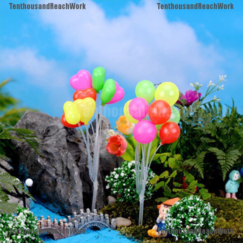 TReachWork Miniature Fairy Garden Mini Balloon Dollhouse Craft Plant ...
