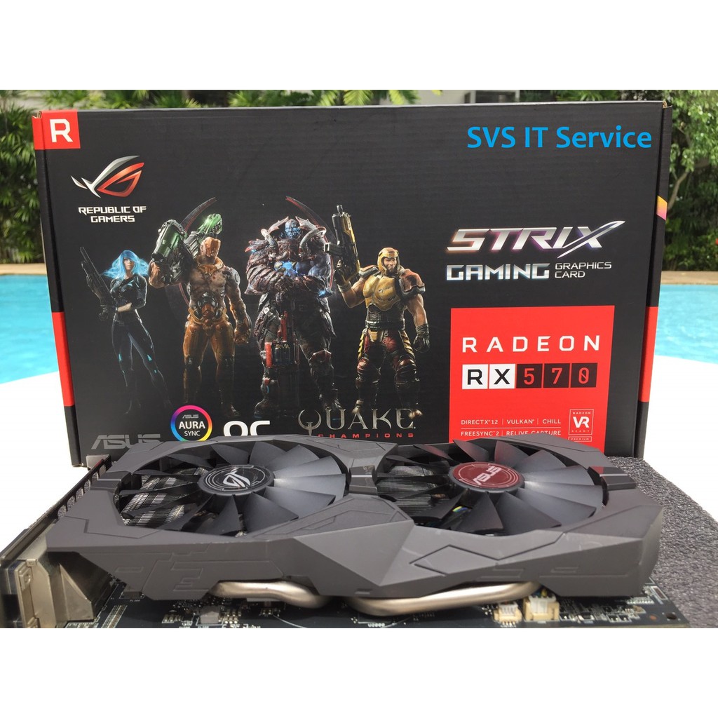 การ์ดจอ ASUS ROG RX 570 4G STRIX Gaming OC QUAKE CHAMPIONS | Shopee ...
