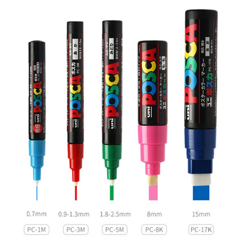 Local StockUNI POSCA marker pen set PC-1M PC-3M PC-5M paint pens POP ...