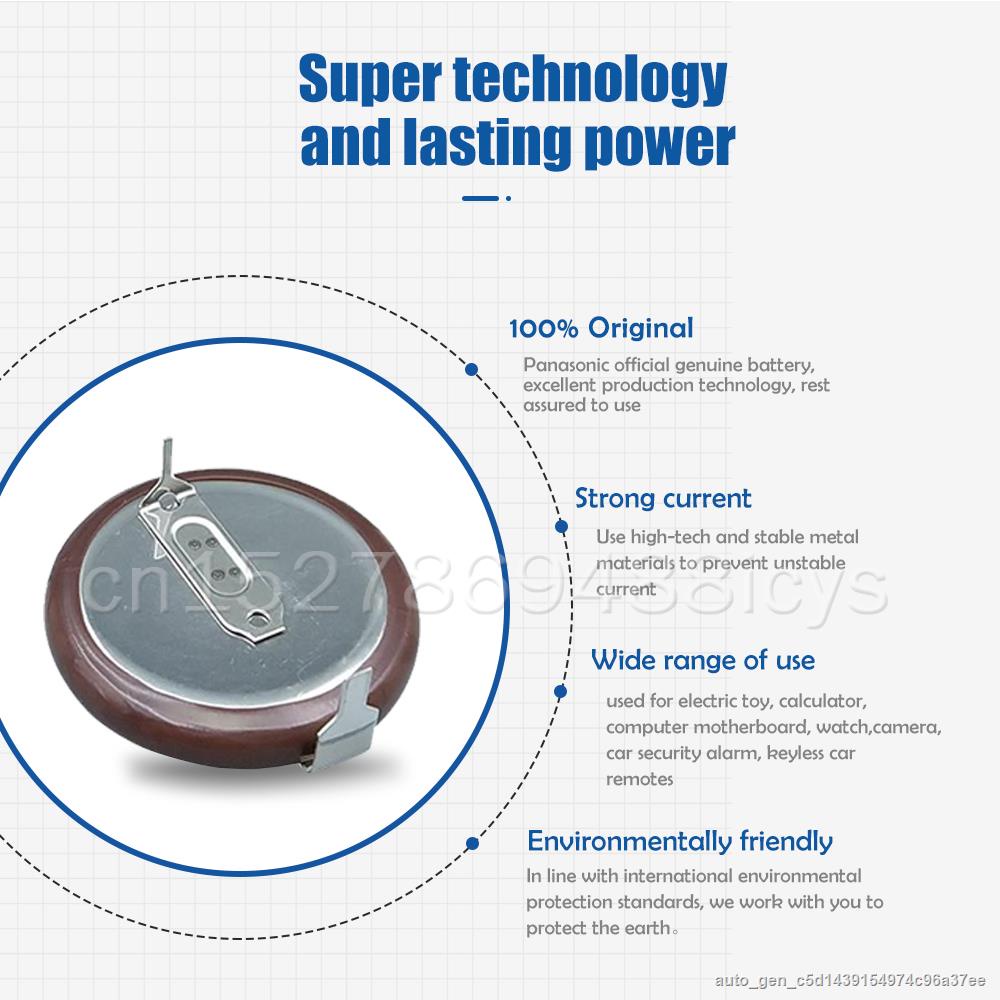 2PCS 100 al Panasonic VL2330 2330 3V Lithium Rechargeable Battery With ...