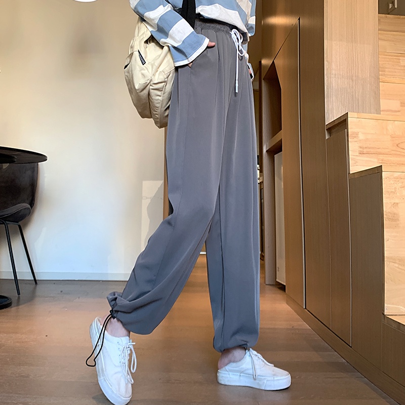 ES2020 ใหม่ กางเกงขายาวผู้ชายฤดูร้อนลำลองหลวมพลัสไซส์กางเกง ผ้าร่ม ใส่สบาย - es.shop28 - ThaiPick