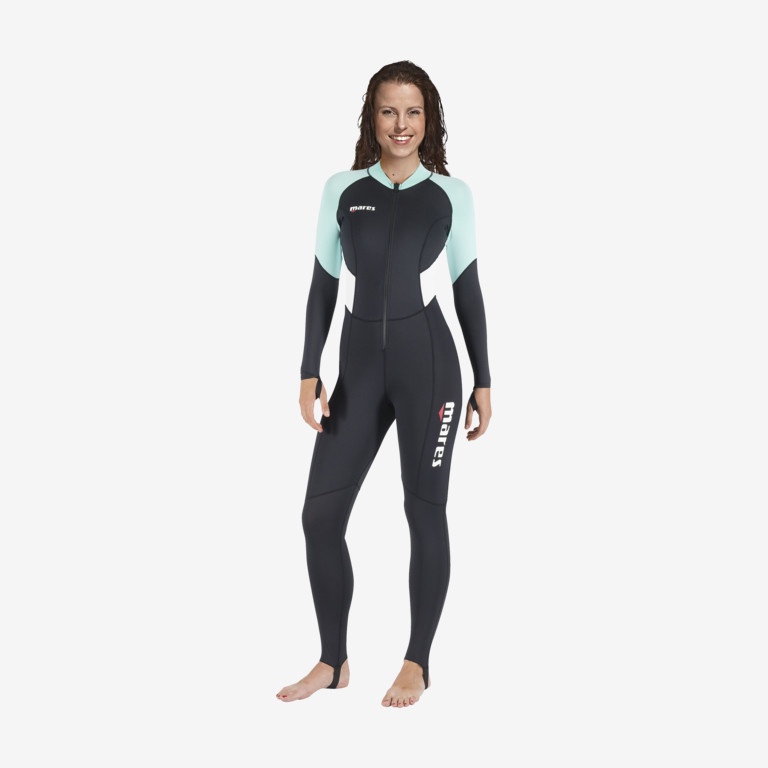 Mares-RASH GUARD TRILASTIC OVERALL she dives with UPF 50+ protection ...