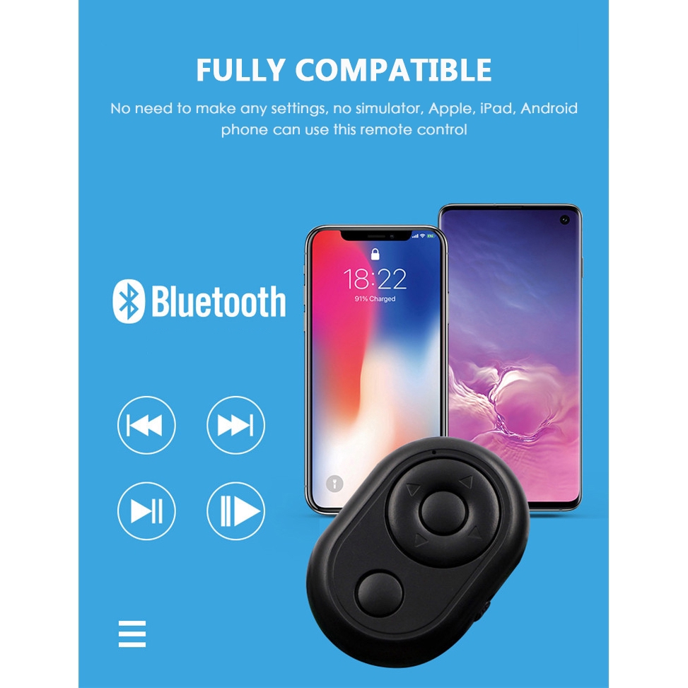 【ใหม่】 Bluetooth Remote Control Button Wireless Controller Self-timer Camera Shutter Release ...