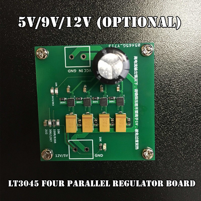 ☋﹍แผงบอร์ดโมดูลเรกูเลเตอร์ 5V 9V12V Optional LT3045 Four Parallel ...