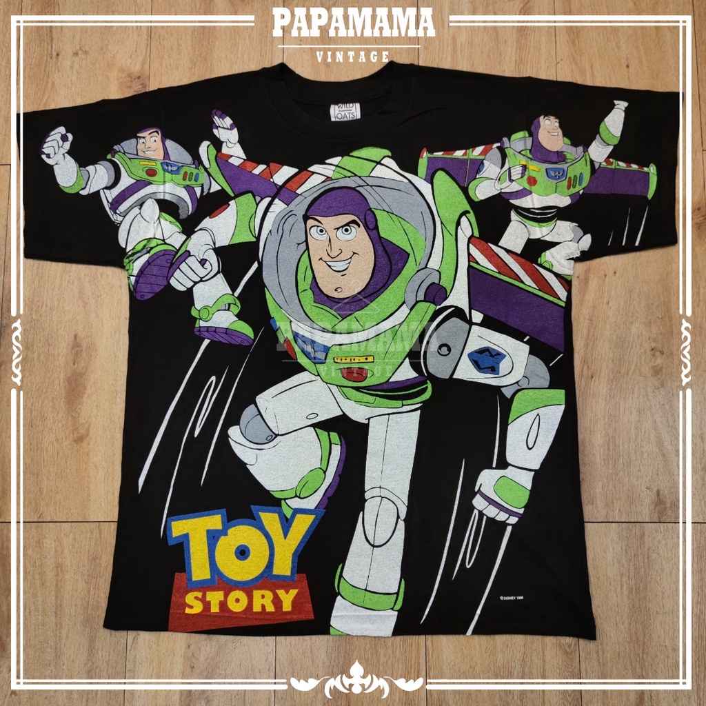 TOY STORY 1998 TAG WILD OATS BOOTLEG OVERPRINT CARTOON เสื้อการ์ตูน ...