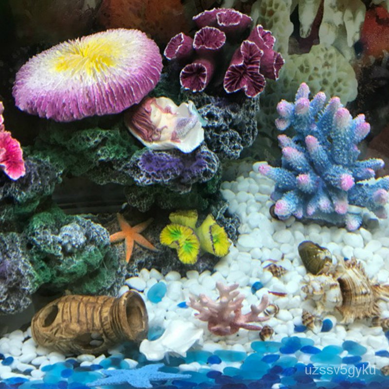 Resin Artificial Coral Aquarium Decoration Fish Tank Coral Reef ...