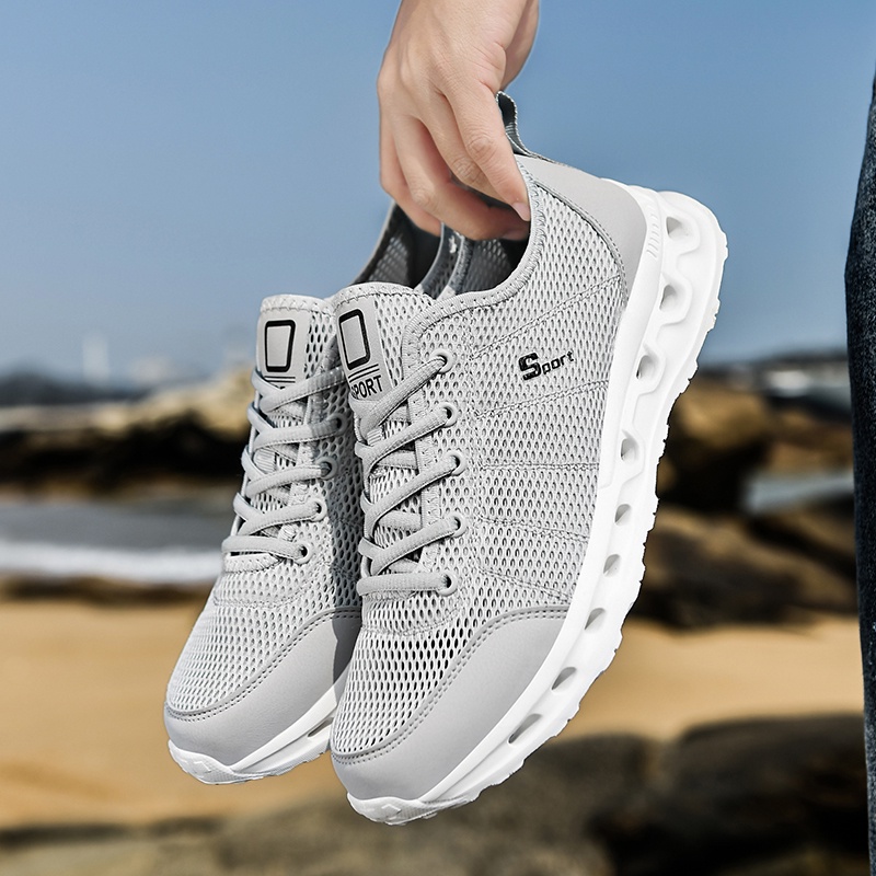 Local Stock2021 Men Aqua Shoes Outdoor Breathable Beach Shoes ...