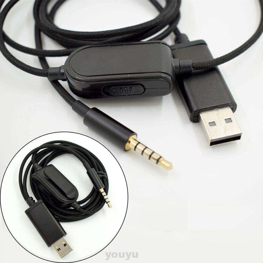 Headphone Cable Audio Electronics Extension Stereo USB Volume Control ...