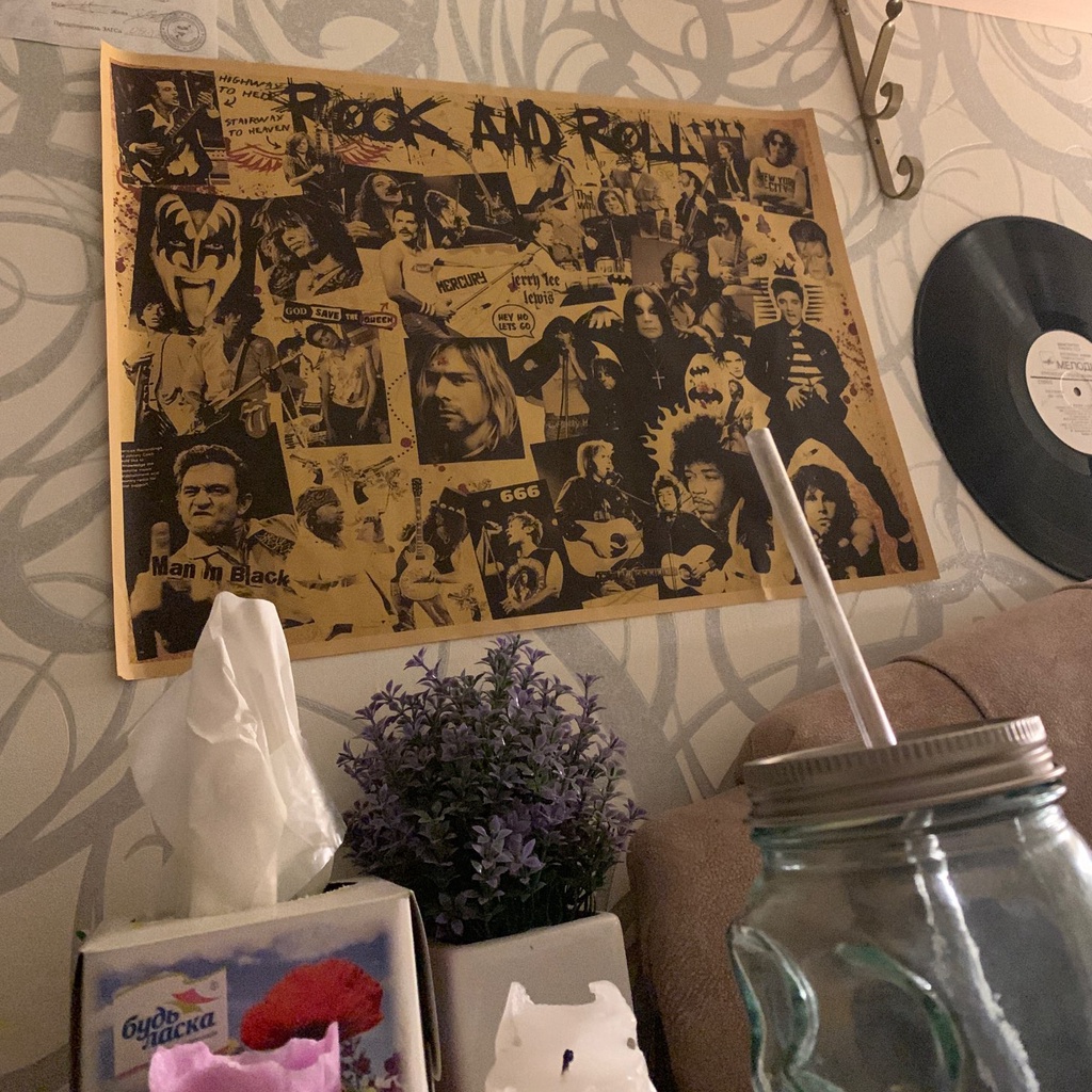 โปสเตอร์Rock Stars Gathering Kraft aer oster Home Decoration ainting ...