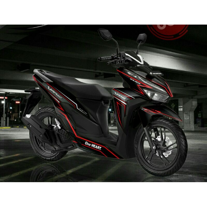 Vario Full Body Red Graphic สติ๊กเกอร์สําหรับติดตกแต่งรถยนต์ Vario 125 ...