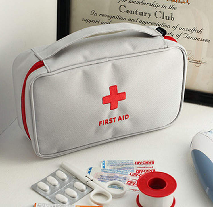 ชุดปฐมพยาบาล：Korean Fashion Travel ortable Medical Bag First Aid Kit ...