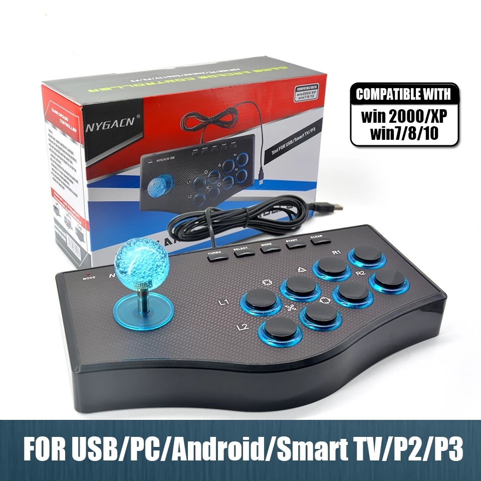 พร้อมส่งNYGACN Game Arcade Controller USB Rocker Joystick Gamepad ...