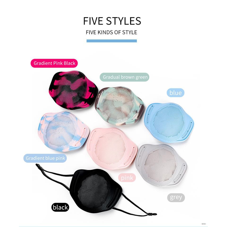 Mask for kidwith 5pcs filters K-N-95 Reusable Silicone Face-Shields ...