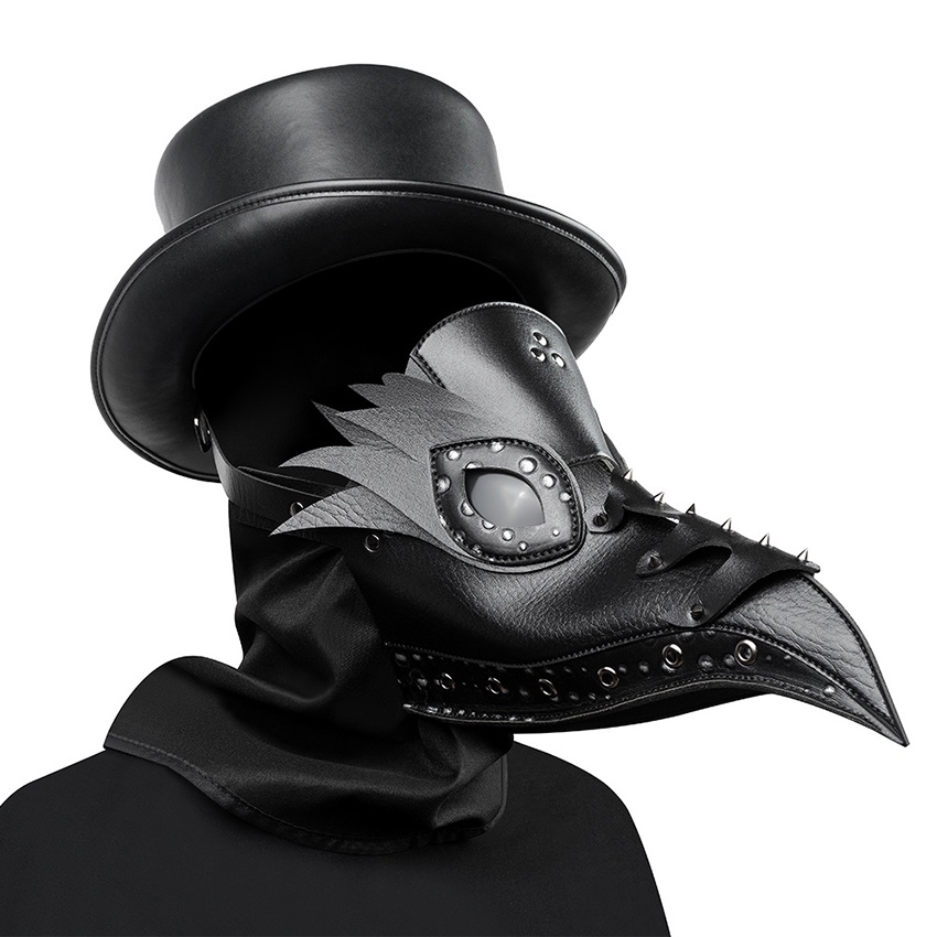 Steampunk Plague Doctor Mask Cosplay Anonymous Halloween Leather Gothic ...