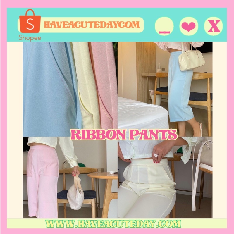 กางเกงขากระบอกใหญ่ 5ส่วน กางเกง5ส่วน กางเกงสีพาสเทลเดินด้ายสีพาสเทล ...