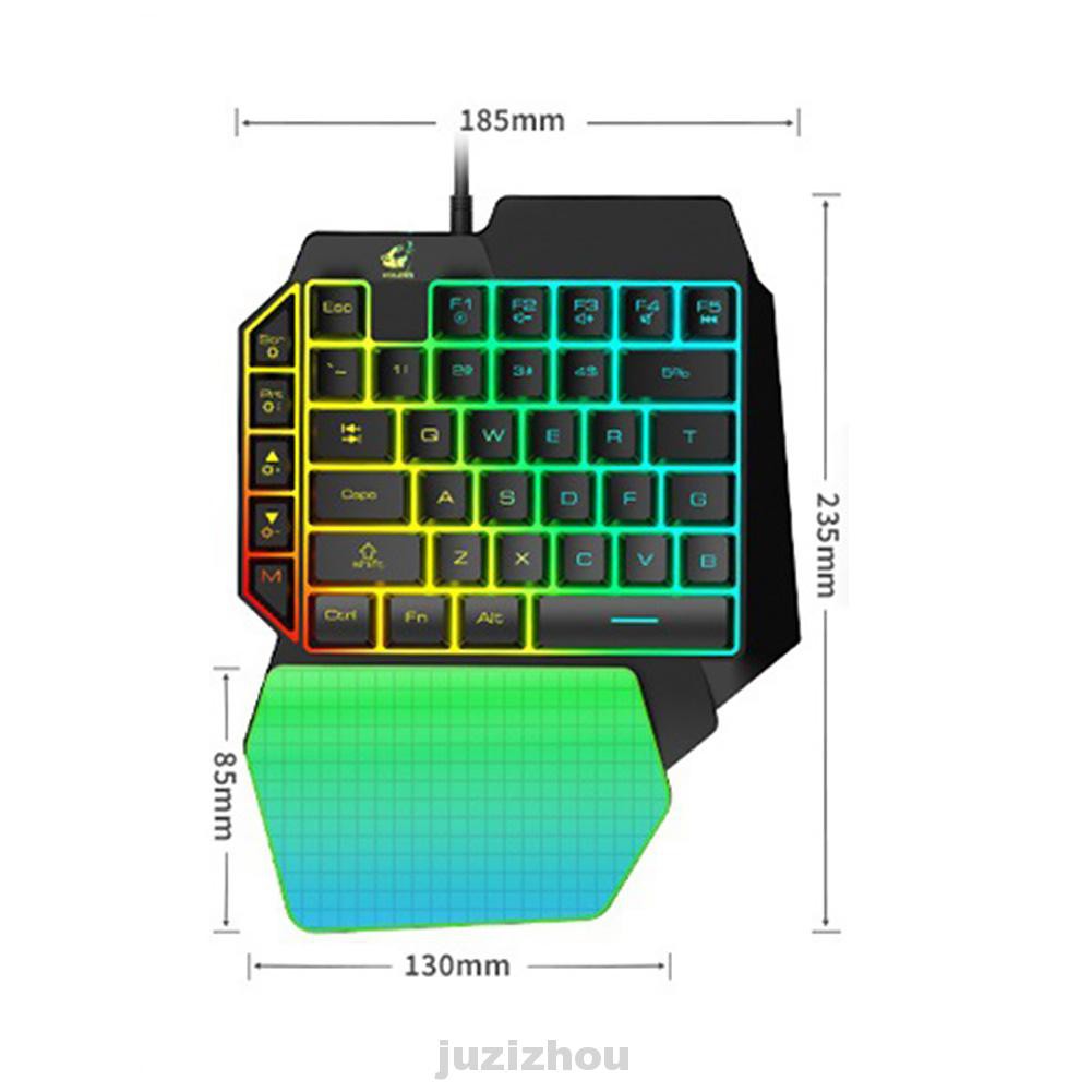 Ergonomic LED Backlight Office One-handed Keyboard - juzizhou.th - ThaiPick