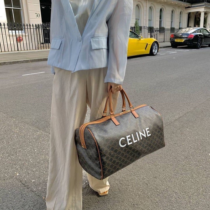 CELINE TRIOMPHE CANVAS BOSTON TRAVEL BAG - ibaggu - ThaiPick