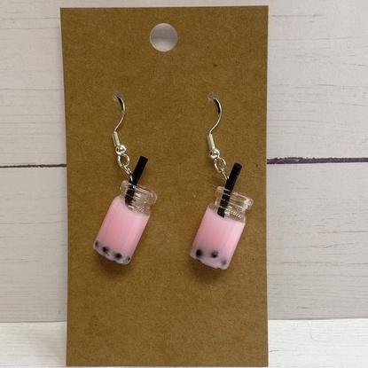 Boba Tea ต่างหูชานมไข่มุกต่างหู Boba ต่างหู Kidcore ต่างหู Boba Milktea ...