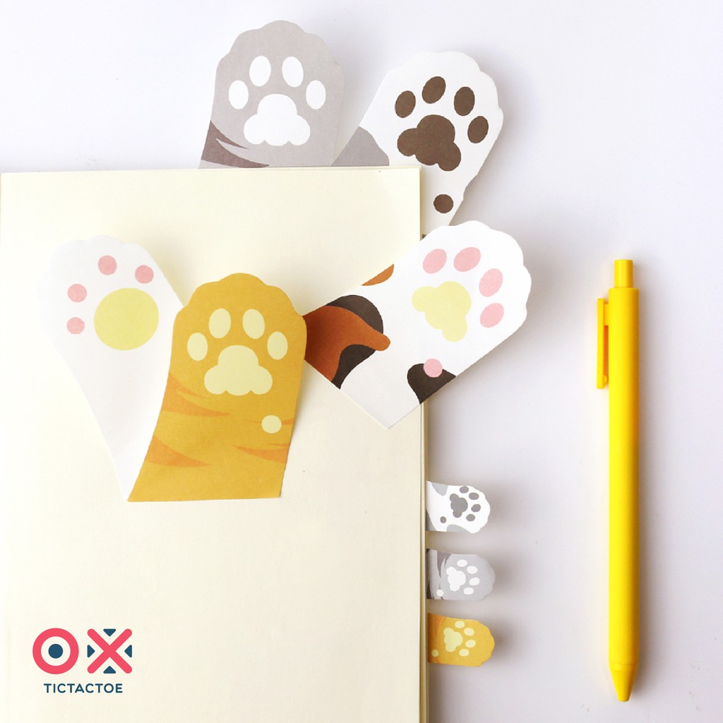 Post it - Meow Paw - Sticky Note กระดาษโน้ต อุ้งมือแมว | Shopee Thailand