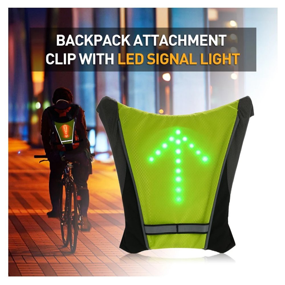 M1-Cycling Vest Signal Light Indicator Remote Control LED Bike Lights ...