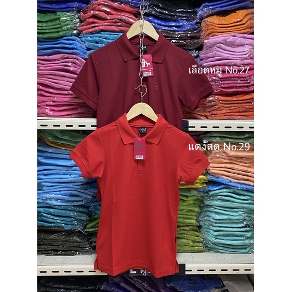 เสื้อโปโลคอปก GEEKO สีพื้นล้วน สีเลือดหมู No.27 ผู้ชาย-ผู้หญิง - geeko_polo - ThaiPick