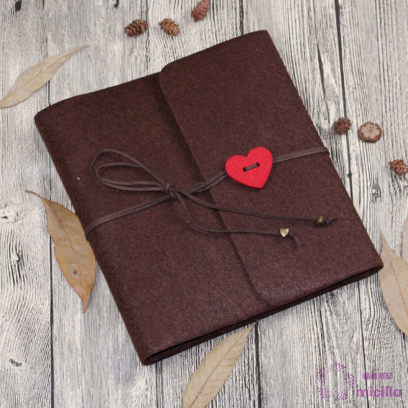 ღღDIY Photo Albums Felt Cover Handmade Vintage Photo Album Scrapbook ...
