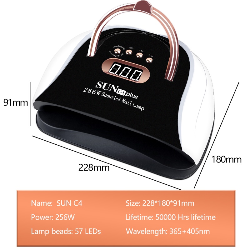 UV LED Nail Dryer Lamp With Automatic Sensor 57 LEDs Nail Gel Lamp With ...