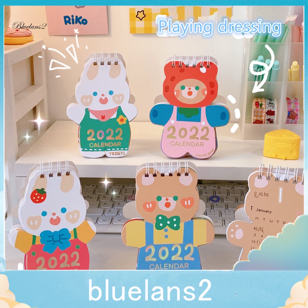 Blue2 ปฏิทินตั้งโต๊ะน้ําหนักเบาสําหรับตกแต่งปฏิทินตั้งโต๊ะ 2022 ...