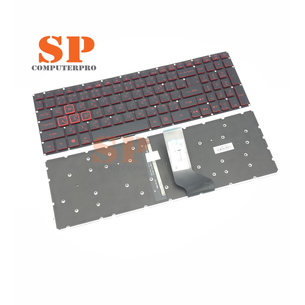 ACER Keyboard คีย์บอร์ด ACER NITRO 5 AN515-51 AN515-52 53 Red Letter ...