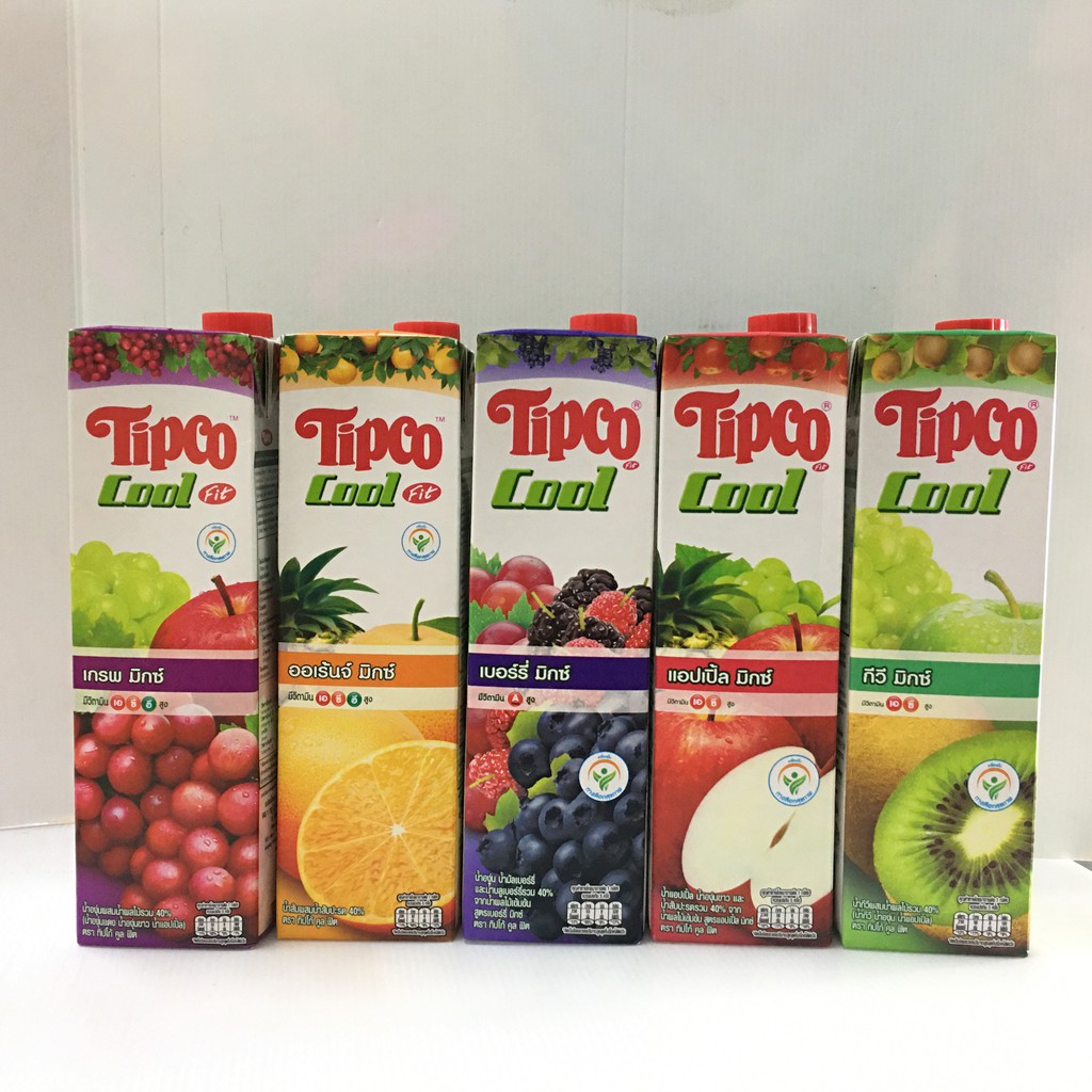 Tipco Cool Fit น้ำผลไม้ จากน้ำผลไม้เข้มข้น ตรา ทิปโก้ คูล ฟิต 1 ลิตร (มี 3 รสชาติ) - chaisaeng ...