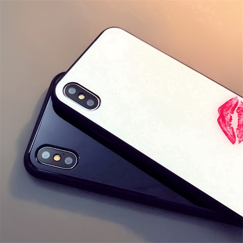 เคสโทรศัพท์รูปทรงริมฝีปากสีแดงแฟชั่นสําหรับ Xiaomi Mi Play A2 Lite Note ...