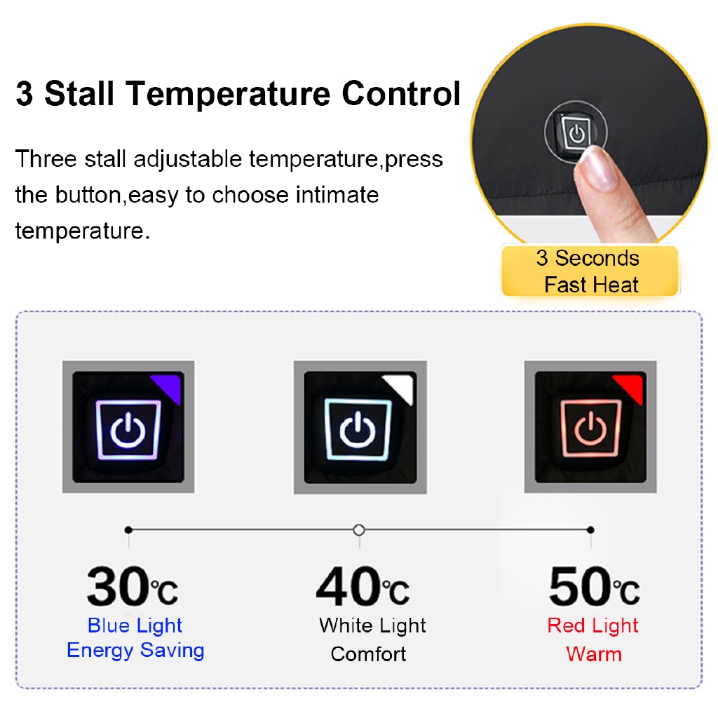 Unisex Winter Electric Battery Heating USB Sleeveless Vest Temperature ...