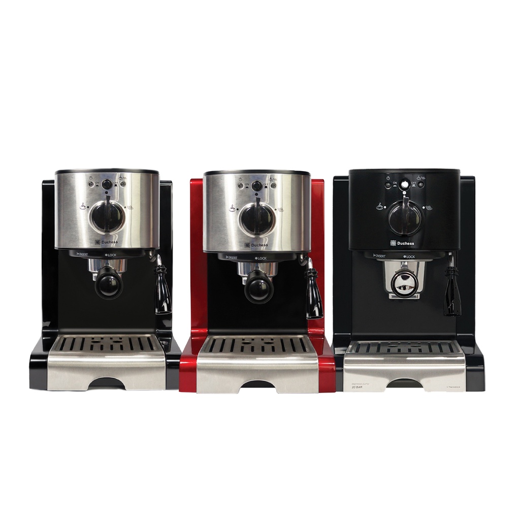 Duchess CM5000 - เครื่องชงกาแฟสด มี 3สี ให้เลือก (สีดำสีแดงสีเงิน) พร้อมระบบไอน้ำทำฟองนมฟูนุ่ม ...