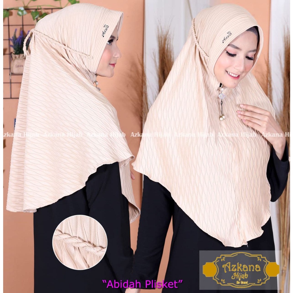 Abidah PLISKET ฮิญาบ อินสแตนท์ - ของแท้ AZKANA HIJAB - TREND HIJAB 2021 ...