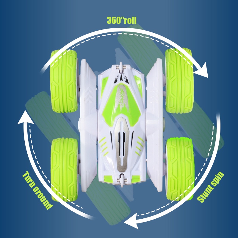 4wd Rc Car 360 Degree Rotating Flip 2.4g Radio Remote Control Reversal 116 Double Side Stunt ...