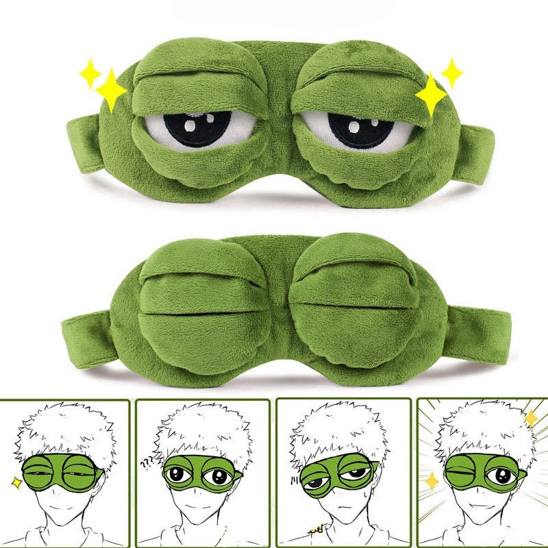 Super Cute Frog Eye Mask Personality Sad Frog Eye Mask Shading
