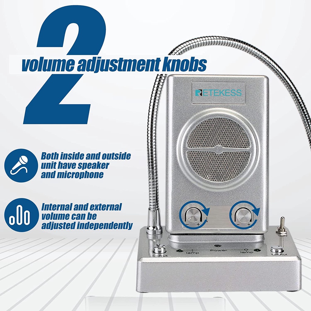 Retekess TW102 ลำโพงอินเตอร์คอม ชนิดไร้สาย ระบบคู่ ป้องกันการรบกวน มี ...