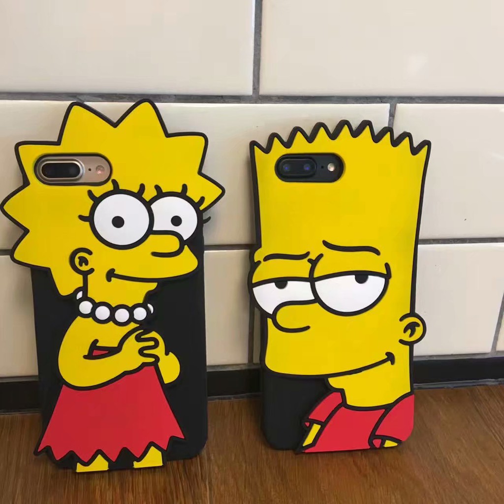 Bart Simpsons Lisa Cartoon Silicon Case for iPhone 12 11 Pro MAX 7 8 6 ...