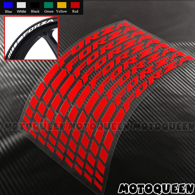 16X Motorcycle Front Rear Wheel Rims Tire Decals Reflective Stripe ...