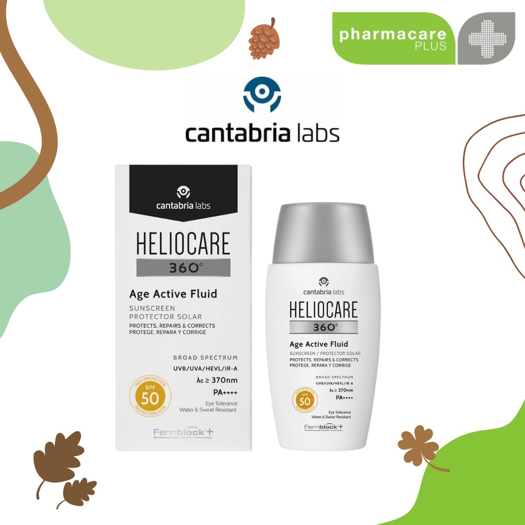 ใหม่ของแท้กันแดด HELIOCARE 360 Age Active Fluid Sunscreen SPF 50 50 ml ...