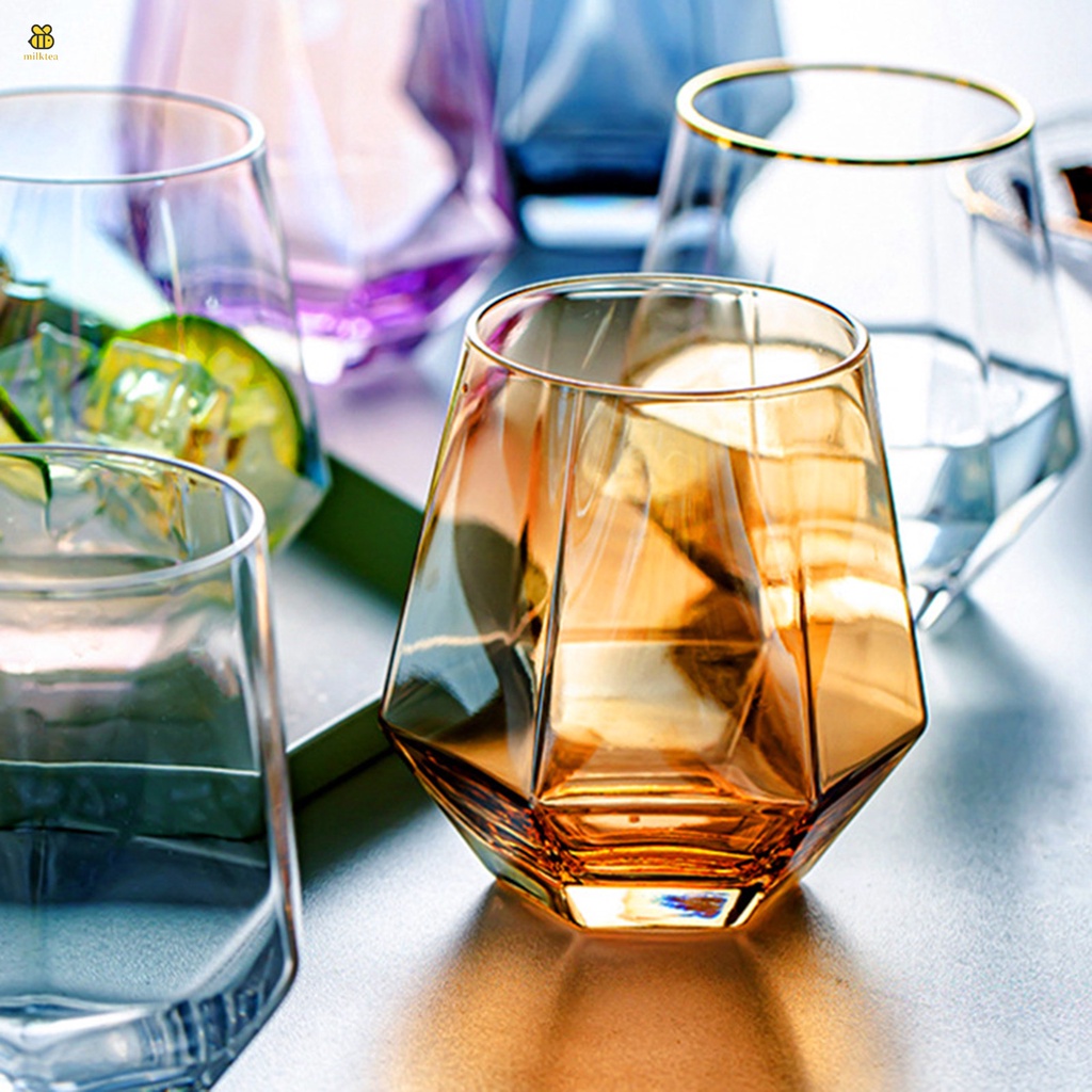 340ml Colorful Crystal Glass Cup Creatives Transparent Phnom Penh Cup ...