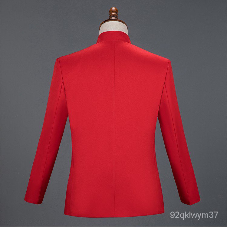 S2XL Mens Chinese Traditional Samfu Suit White Black Blue Red Formal ...