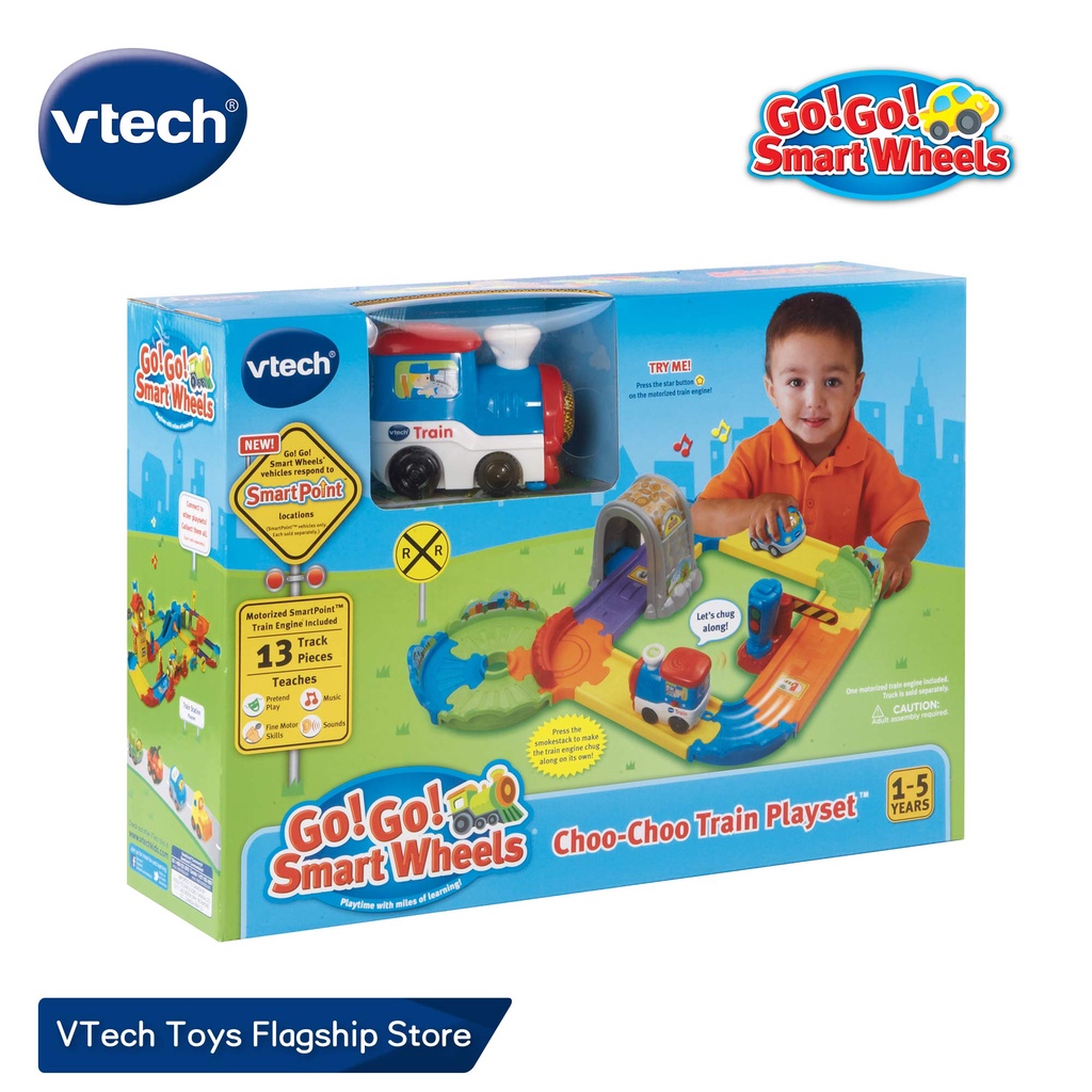 VTech Train Playset GoGoSmartWheels Choo Playset Motorized Train ...