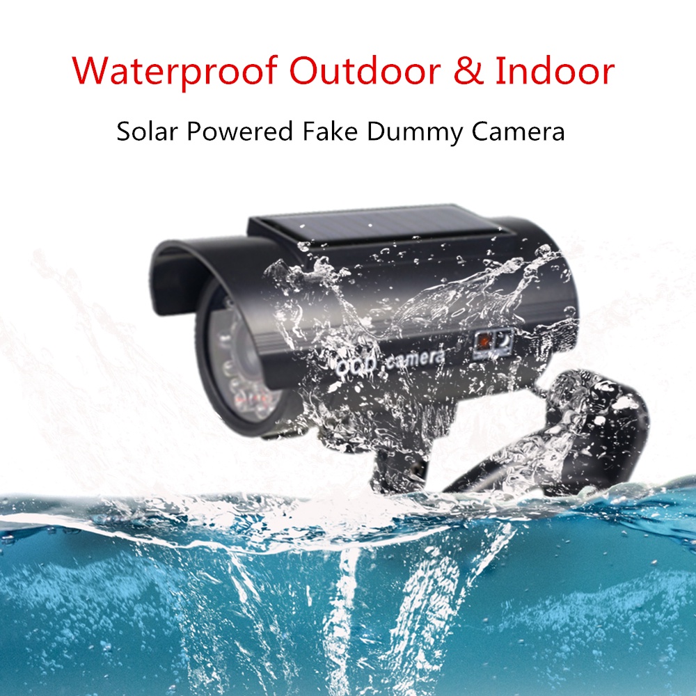 กล้องวงจรปิด cctv Simulation Dummy Fake Camera Solar Power Waterproof ...