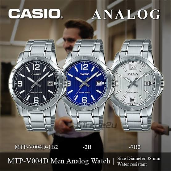 นาฬิกาข้อมือ Casio MTP-V004D-1B2 MTP-V004D-2B MTP-V004D-7B2 สําหรับผู้ชาย - watchonlineshop ...
