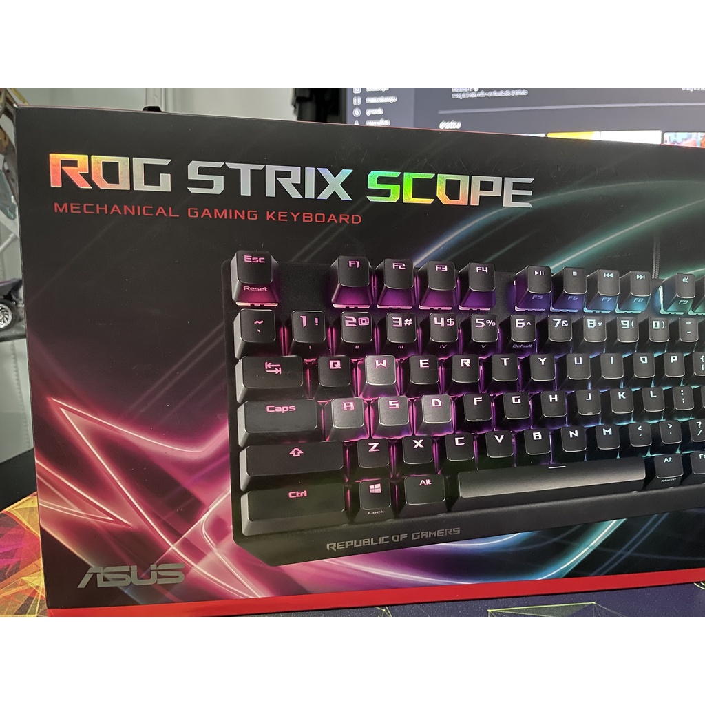 ส่งฟรี!! [มือสอง] [Keyboard] ASUS ROG Strix Scope [Cherry MX Red] [RGB ...