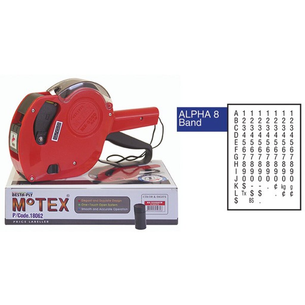 เครื่องพิมพ์ราคา Motex NEW 8 หลัก โมเทค MX-5500 คละสี (จำนวน 1 เครื่อง ...